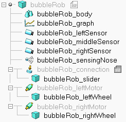 Line following BubbleRob tutorial
